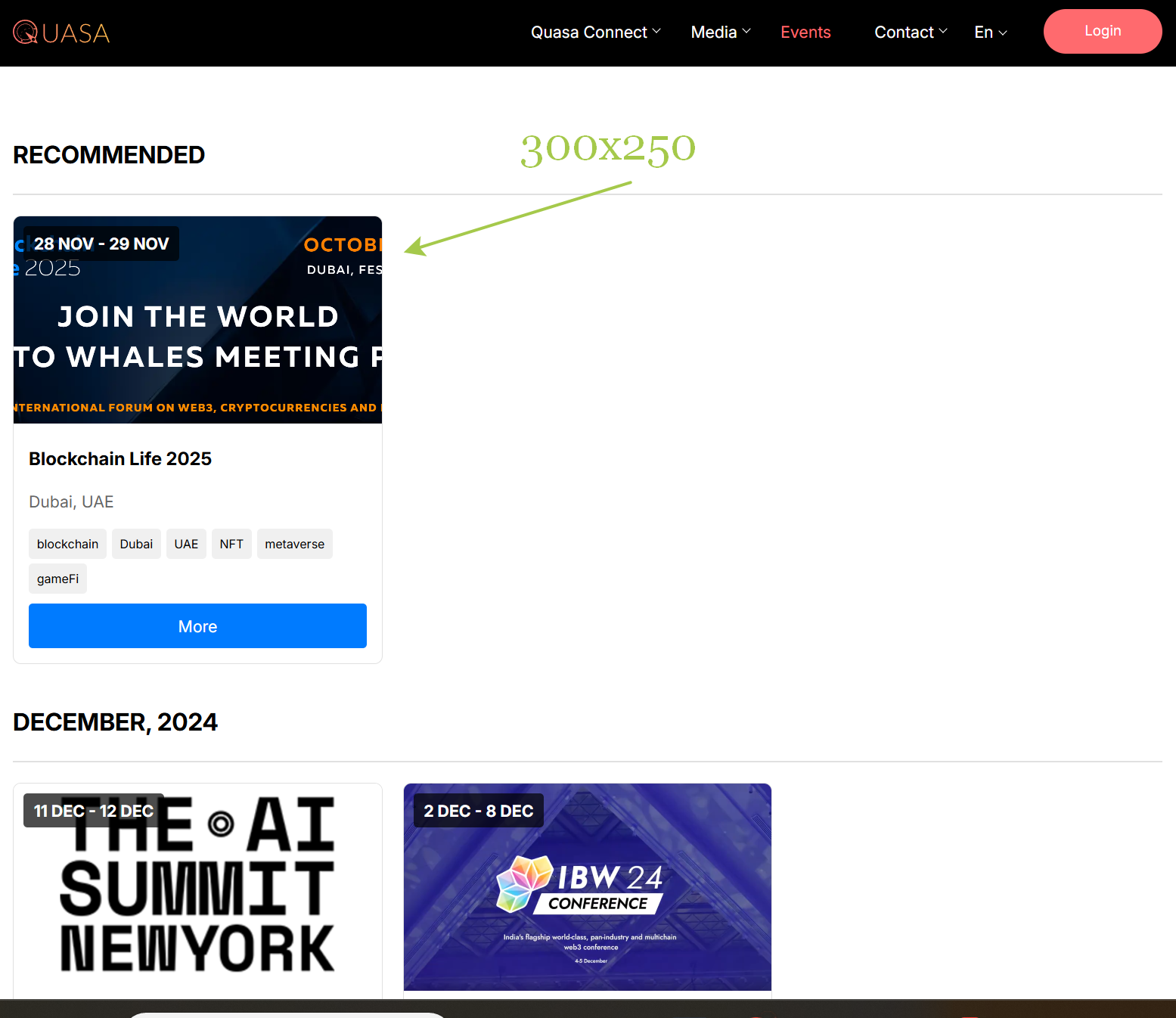Banner Placement on QUASA: Current Prices and Formats
